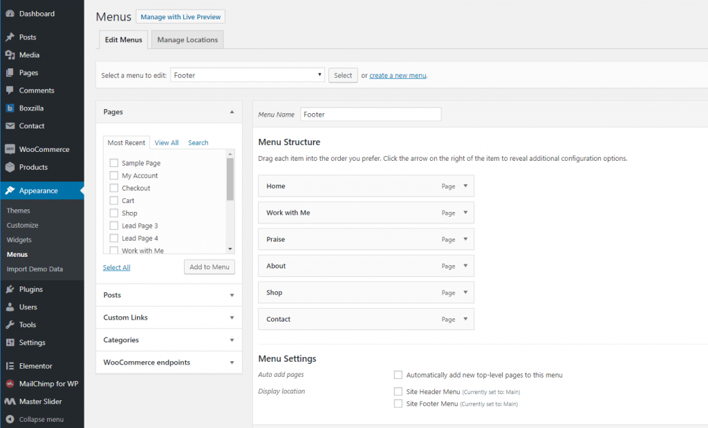 Managing Menus and Navigation – Support – Launch & Sell Themes